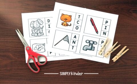 Beginning and Ending Sounds Clip Cards For Kindergarten - Simply Kinder