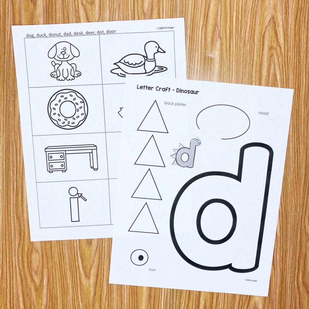 Send Home Sub Plan Kinder 1st Quarter Sets 7-9 - Simply Kinder