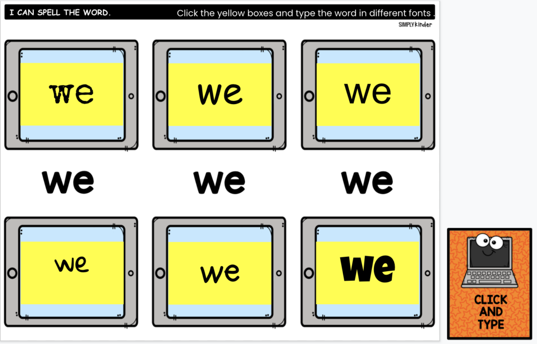 Digital Sight Word Activities ENDLESS for Google Classroom and Seesaw ...