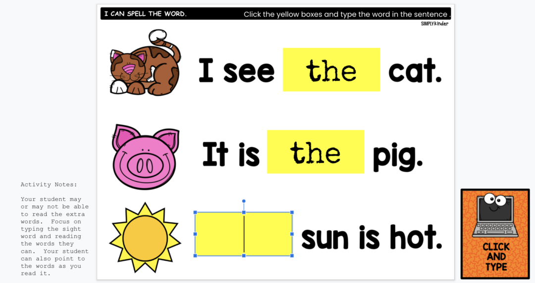 Digital Sight Word Activities ENDLESS for Google Classroom and Seesaw ...