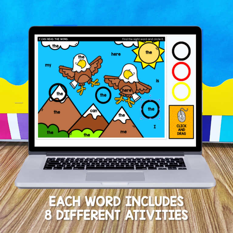 Digital Sight Word Activities ENDLESS for Google Classroom and Seesaw ...