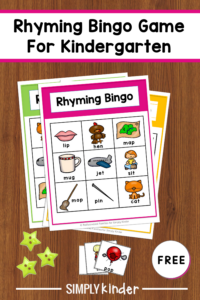 Free Printable Rhyming Bingo Game For Kindergarten - Simply Kinder