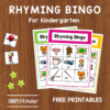 Free Printable Rhyming Bingo Game For Kindergarten - Simply Kinder