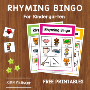 Free Printable Rhyming Bingo Game For Kindergarten - Simply Kinder