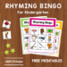 Free Printable Rhyming Bingo Game For Kindergarten - Simply Kinder