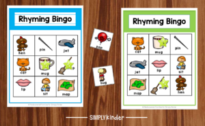 Free Printable Rhyming Bingo Game For Kindergarten - Simply Kinder