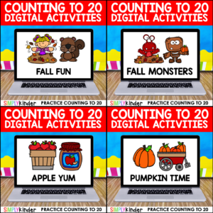 FALL Counting to 20 for Google Classroom and Seesaw - Simply Kinder