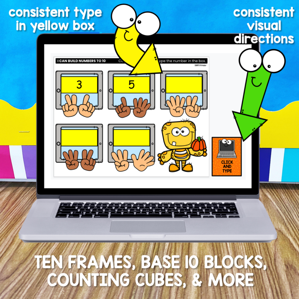 FALL Counting to 10 for Google Classroom and Seesaw - Simply Kinder