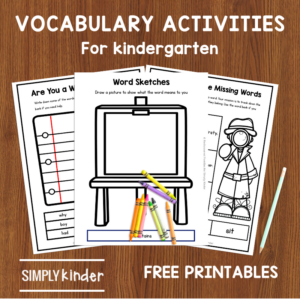 Vocabulary Activities and Ideas For Kindergarten - Simply Kinder