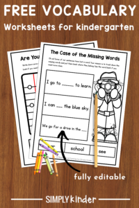 Vocabulary Activities and Ideas For Kindergarten - Simply Kinder