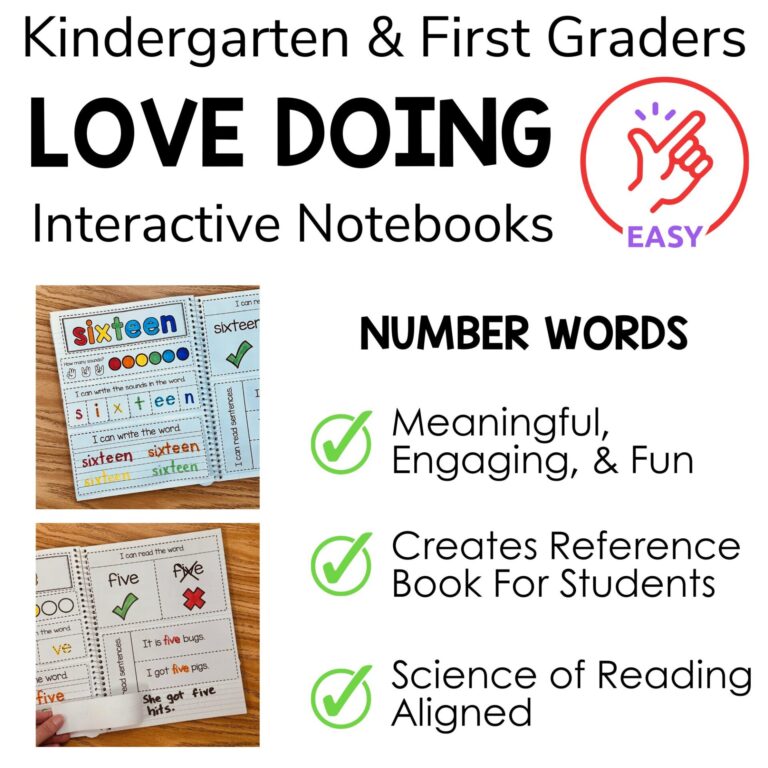 Number Words Interactive Notebook, Number Word Form Worksheets - Simply ...