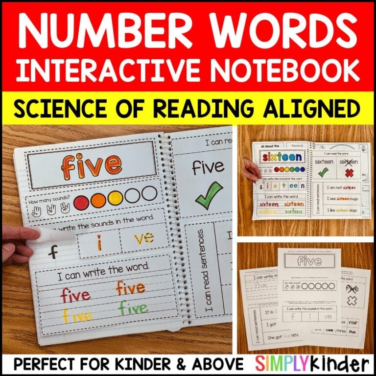 Number Words Interactive Notebook, Number Word Form Worksheets - Simply ...