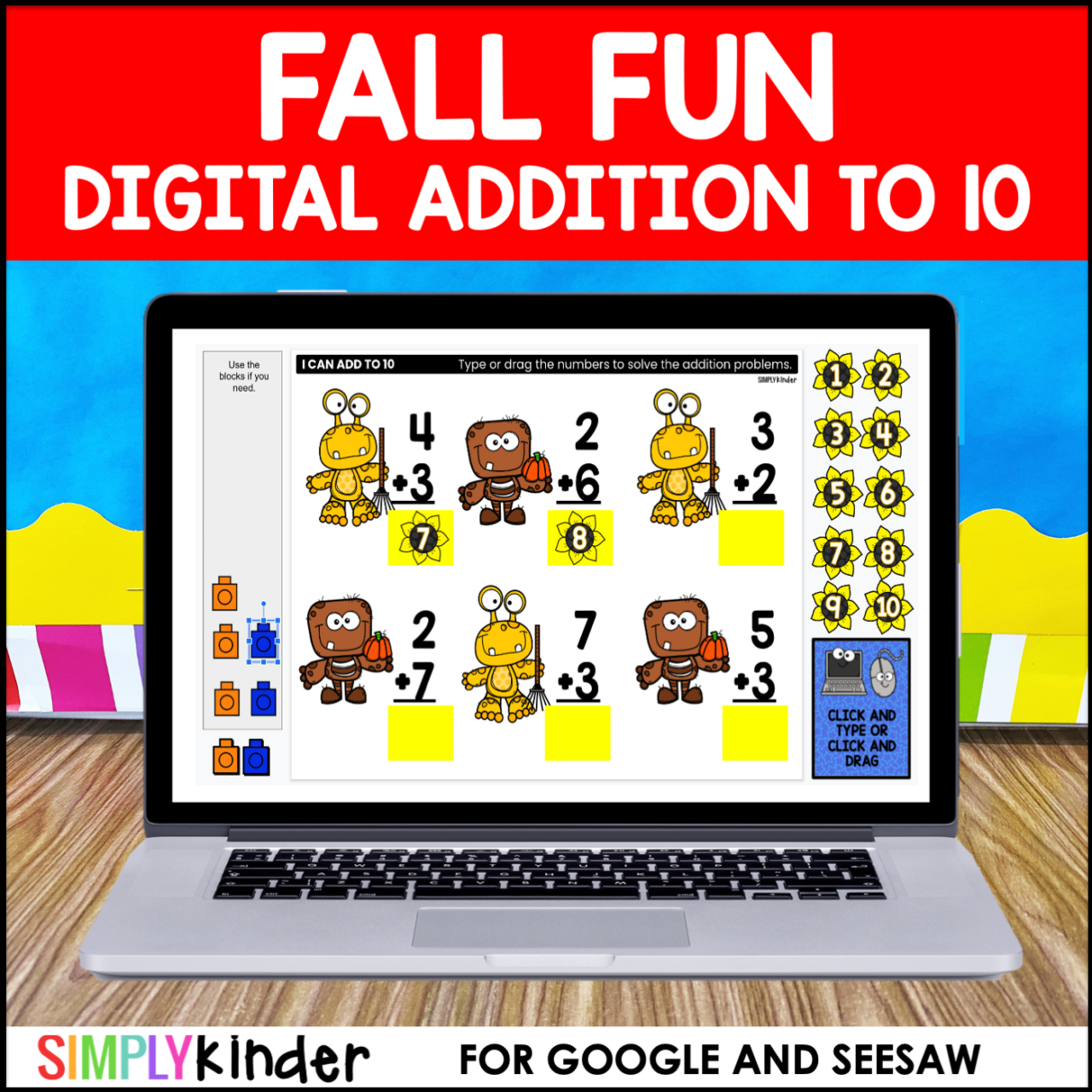 Fall Digital Addition Activities - Simply Kinder