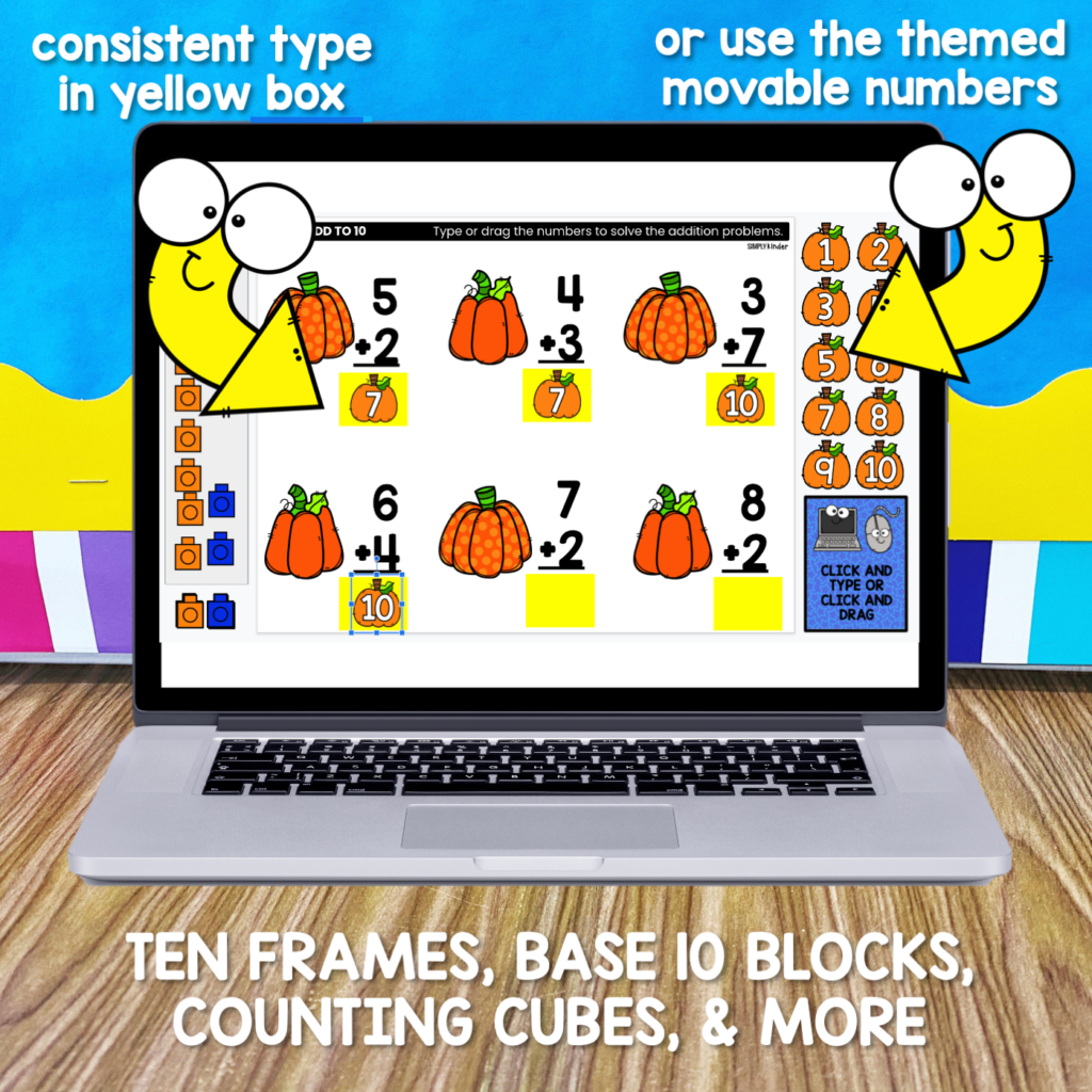 Fall Digital Addition Activities - Simply Kinder