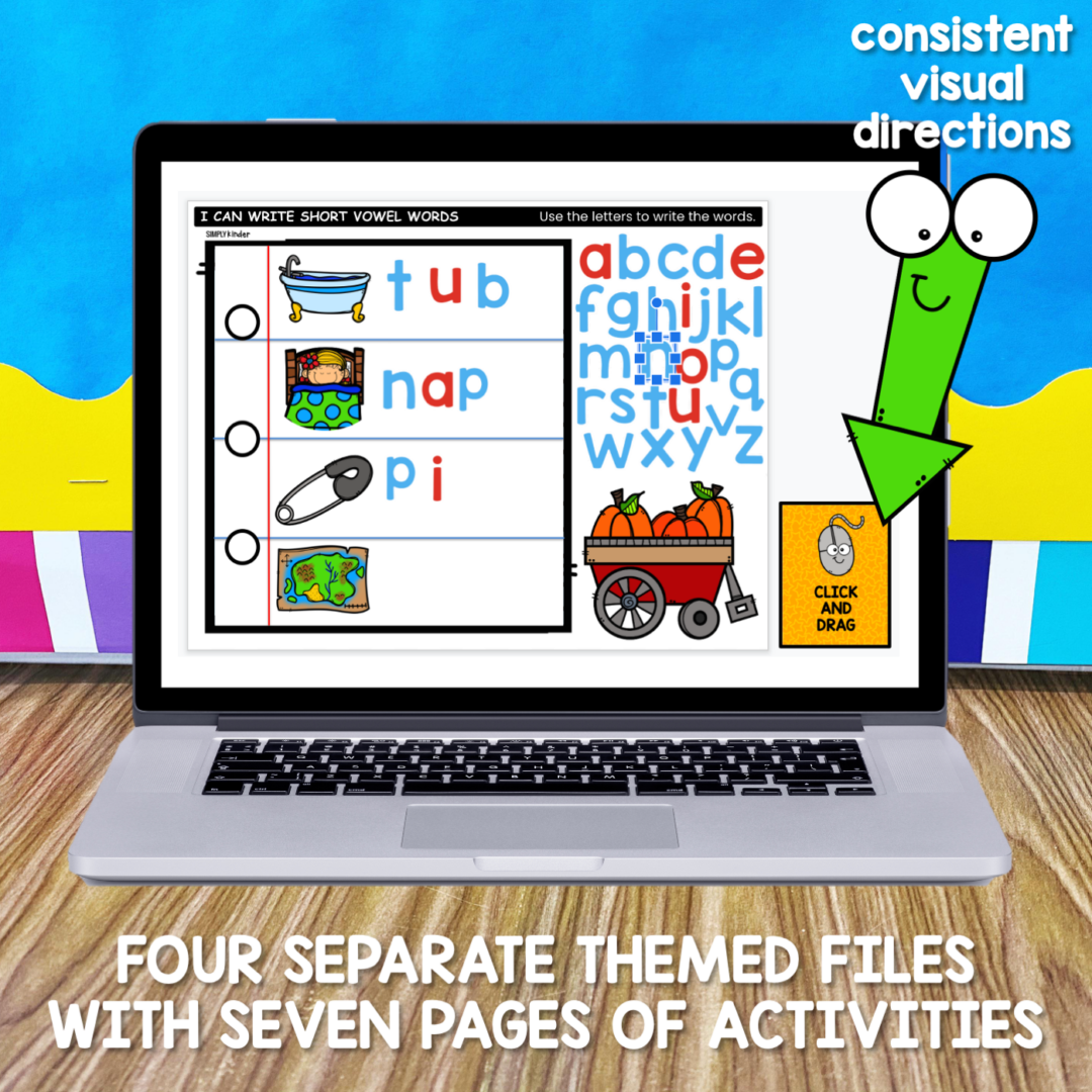 Endless Digital CVC Word Work for Google & Seesaw - Simply Kinder