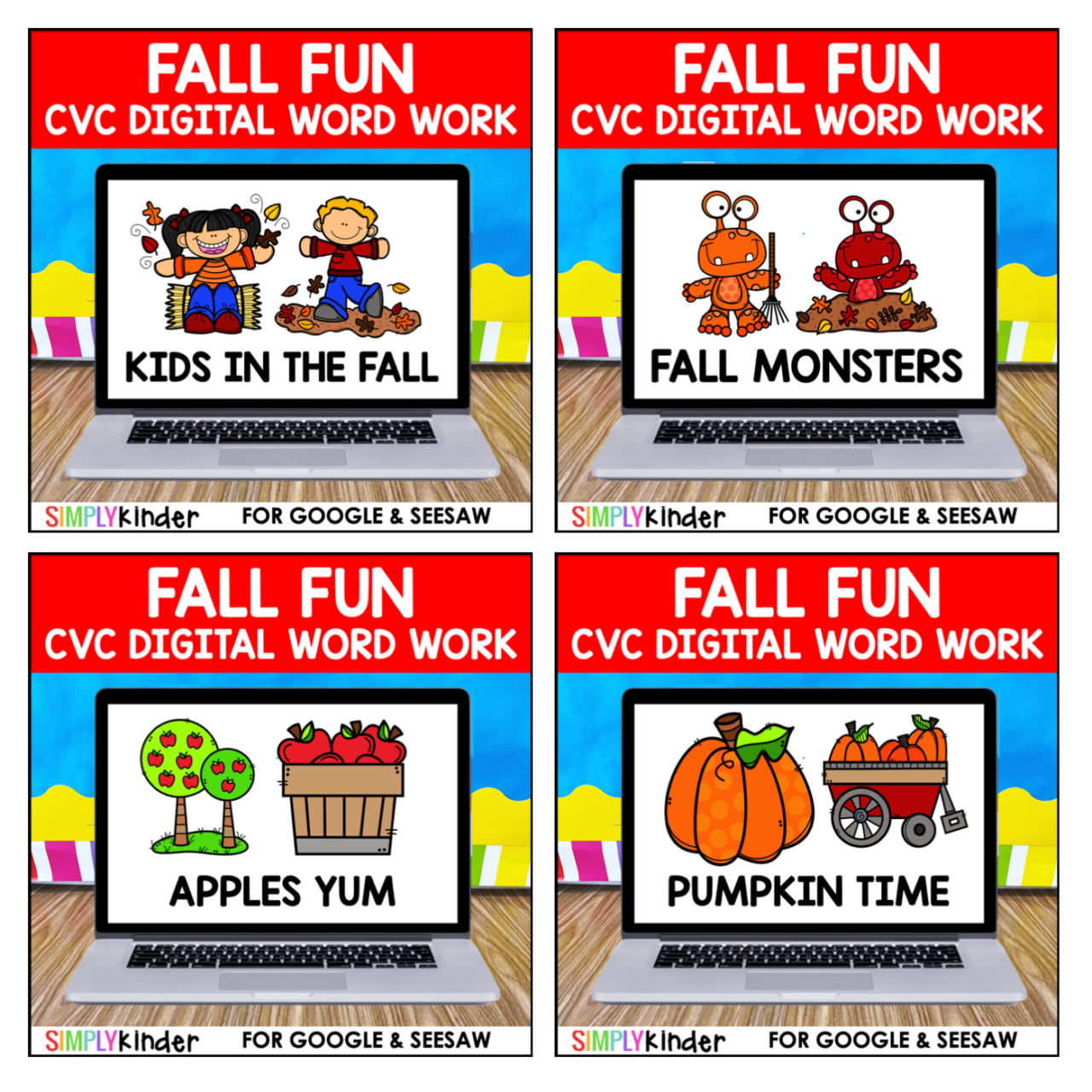 Endless Digital CVC Word Work for Google & Seesaw - Simply Kinder