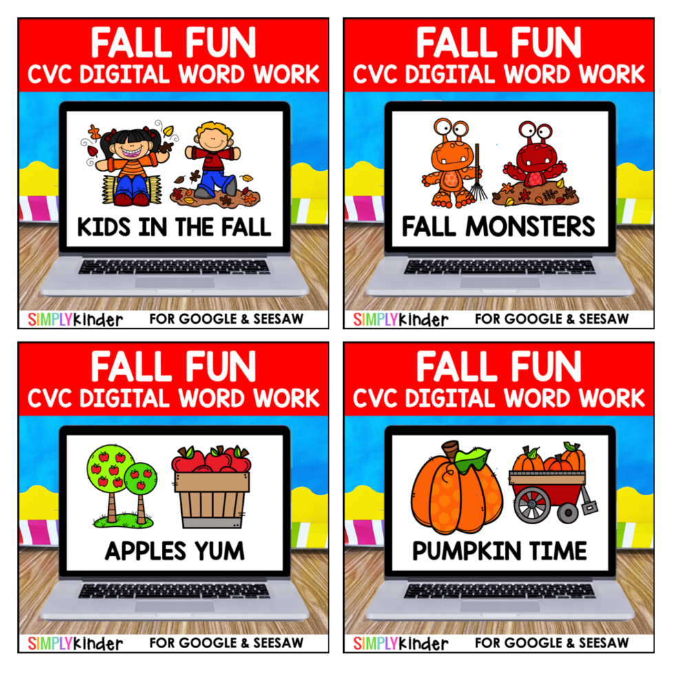 Endless Digital CVC Word Work for Google & Seesaw - Simply Kinder