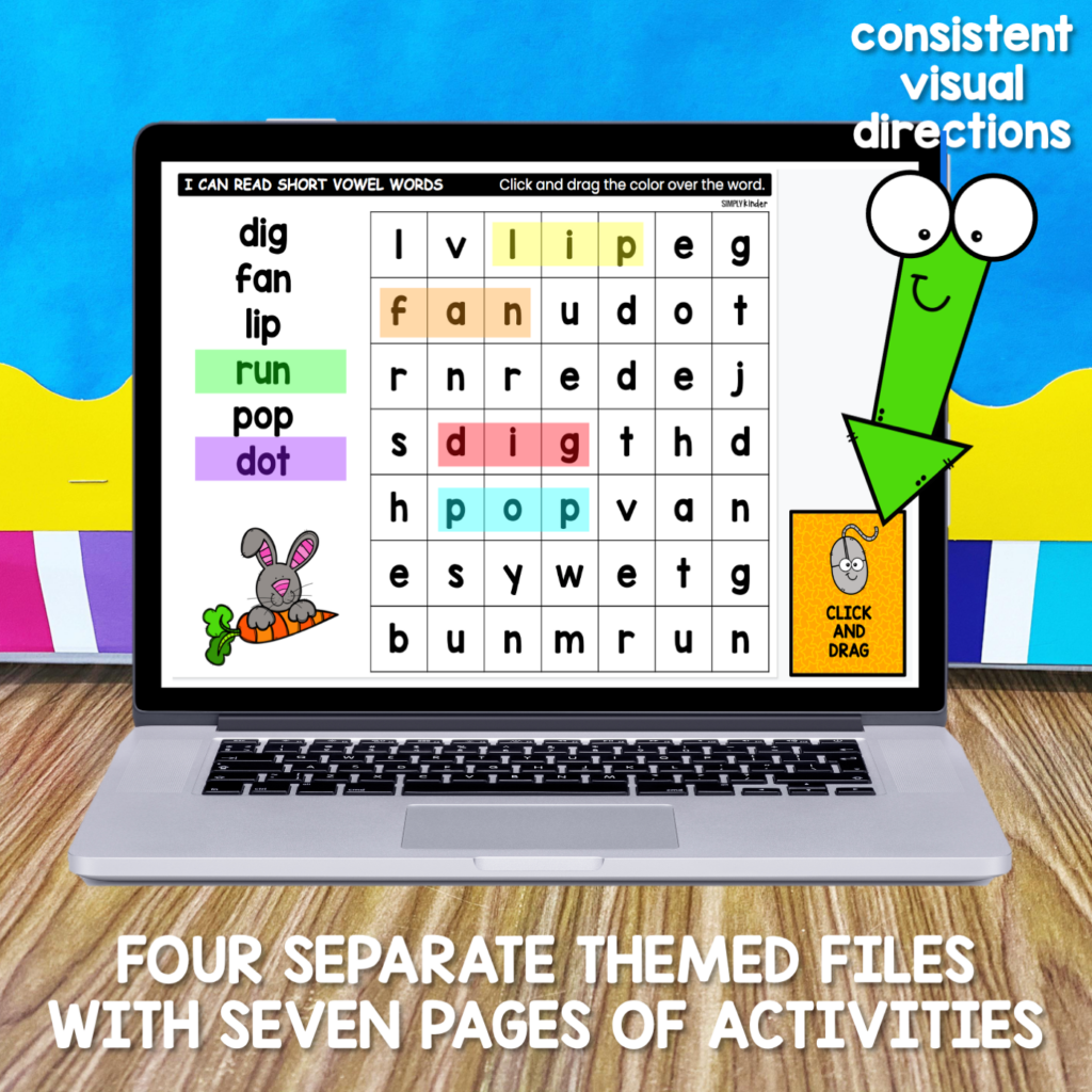 Endless Digital CVC Word Work for Google & Seesaw - Simply Kinder