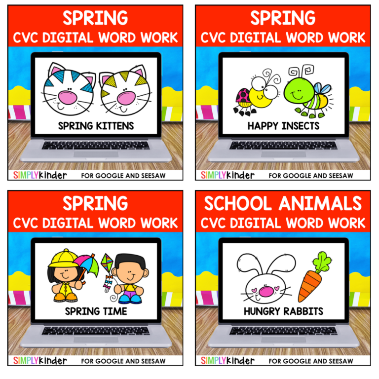 Endless Digital CVC Word Work for Google & Seesaw - Simply Kinder