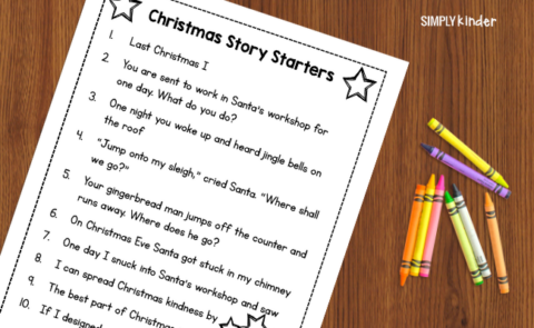 Christmas Story Prompts To Get Your Kinders Writing - Simply Kinder