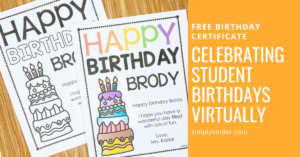 Free Birthday Certificate - Simply Kinder