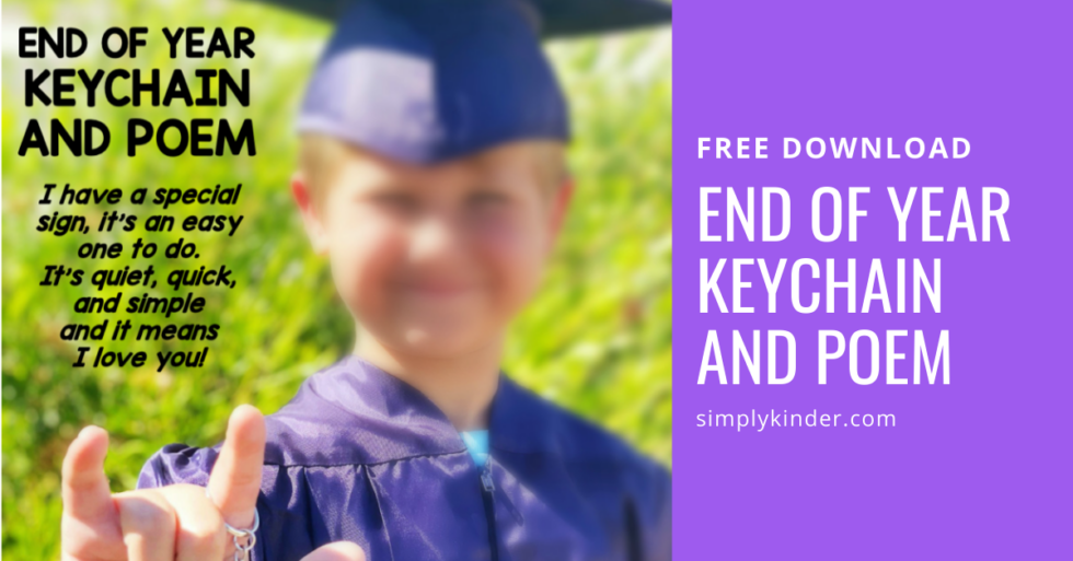 End of Year Hallway Poem and Keychain - Simply Kinder