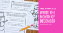 December Learn to Write - Simply Kinder