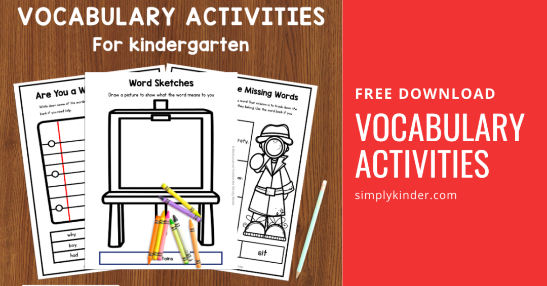 Vocabulary Activities and Ideas For Kindergarten - Simply Kinder