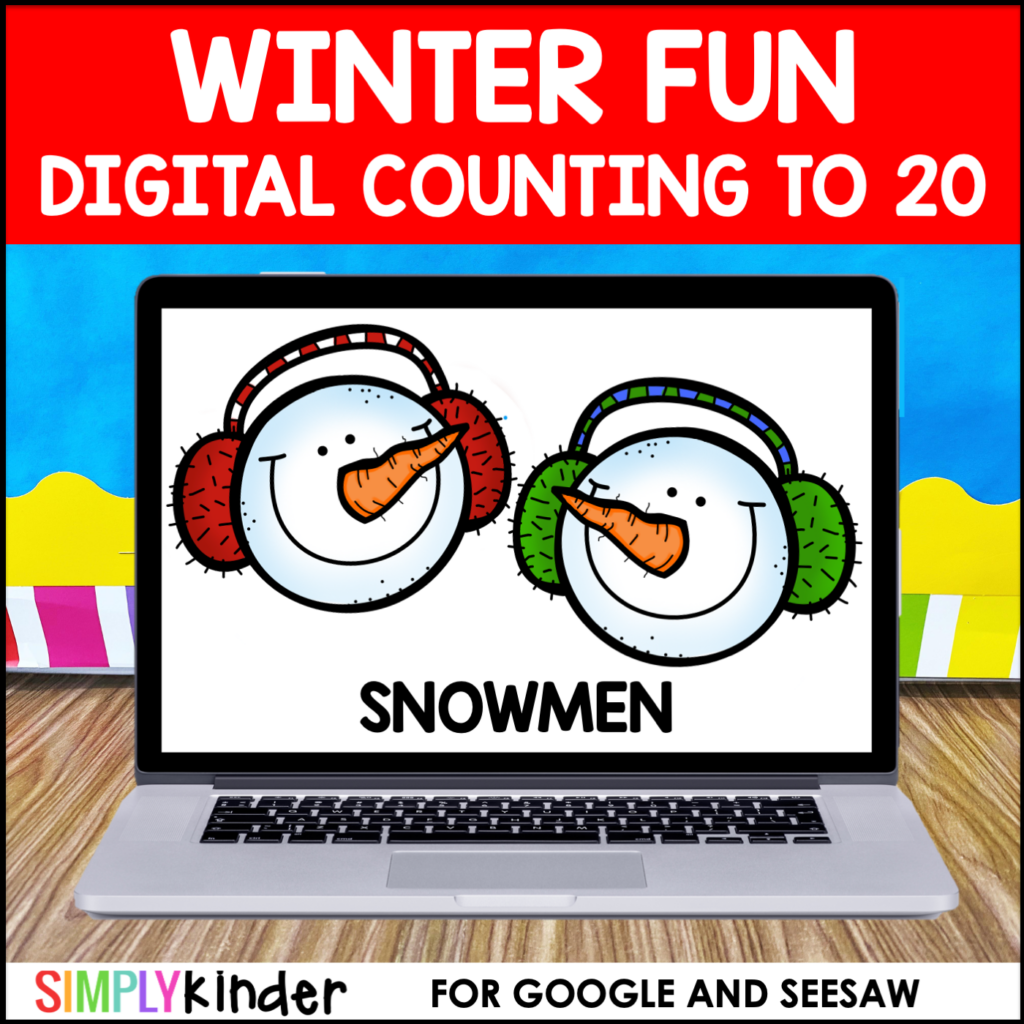Winter Fun Counting to 20 for Google and Seesaw - Simply Kinder