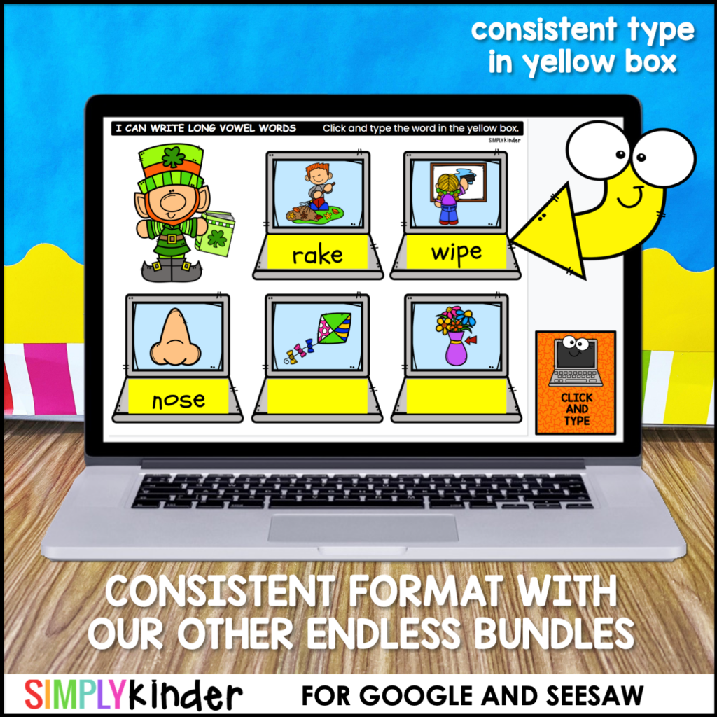 Endless CVCe Word Word for Google and Seesaw - Simply Kinder