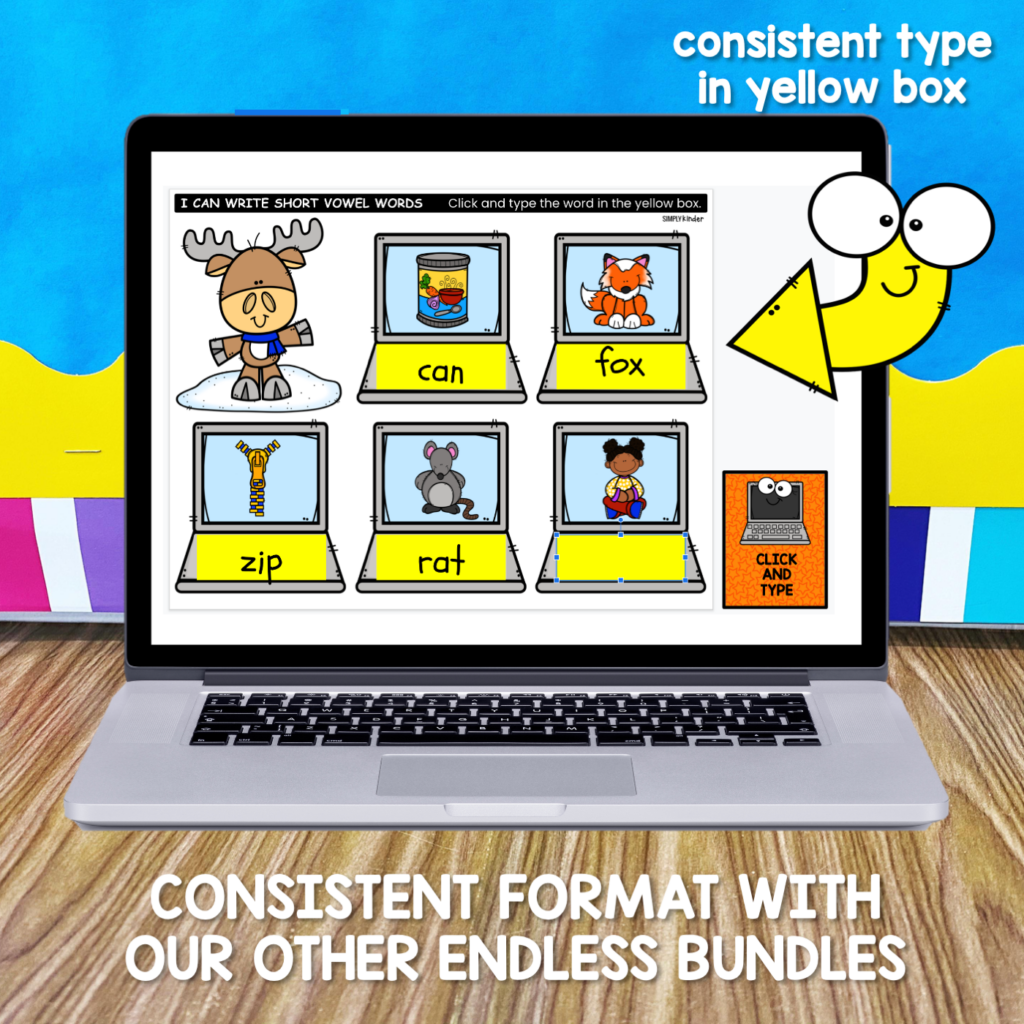 Winter Animals CVC Digital Word Work for Google and Seesaw - Simply Kinder