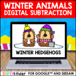 Winter Animals Digital Subtraction for Google and Seesaw - Simply Kinder
