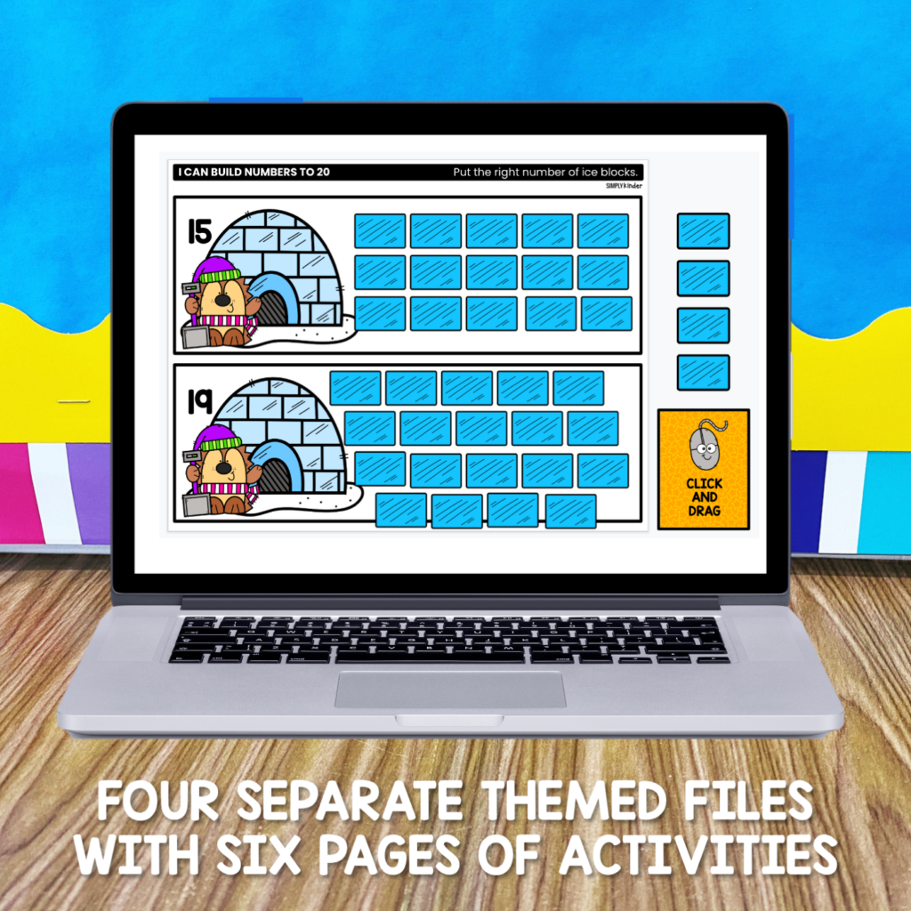 Winter Animals Counting to 20 for Google and Seesaw - Simply Kinder
