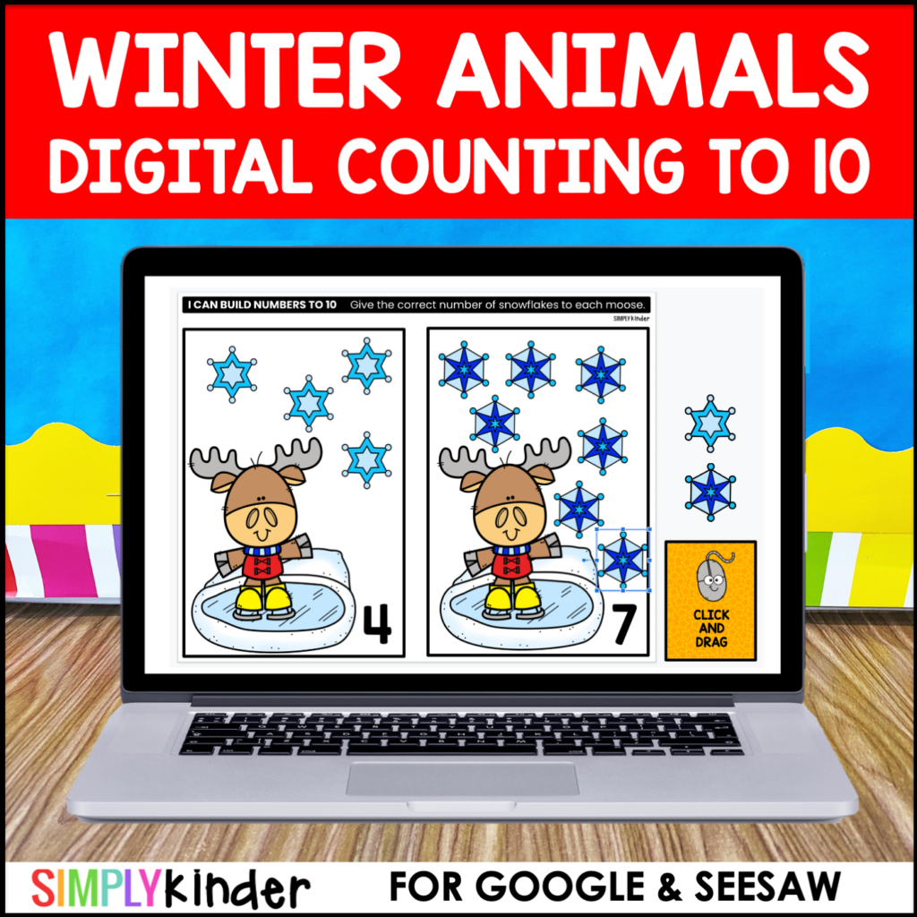 Winter Animals Counting to 10 for Google Classroom and Seesaw - Simply ...