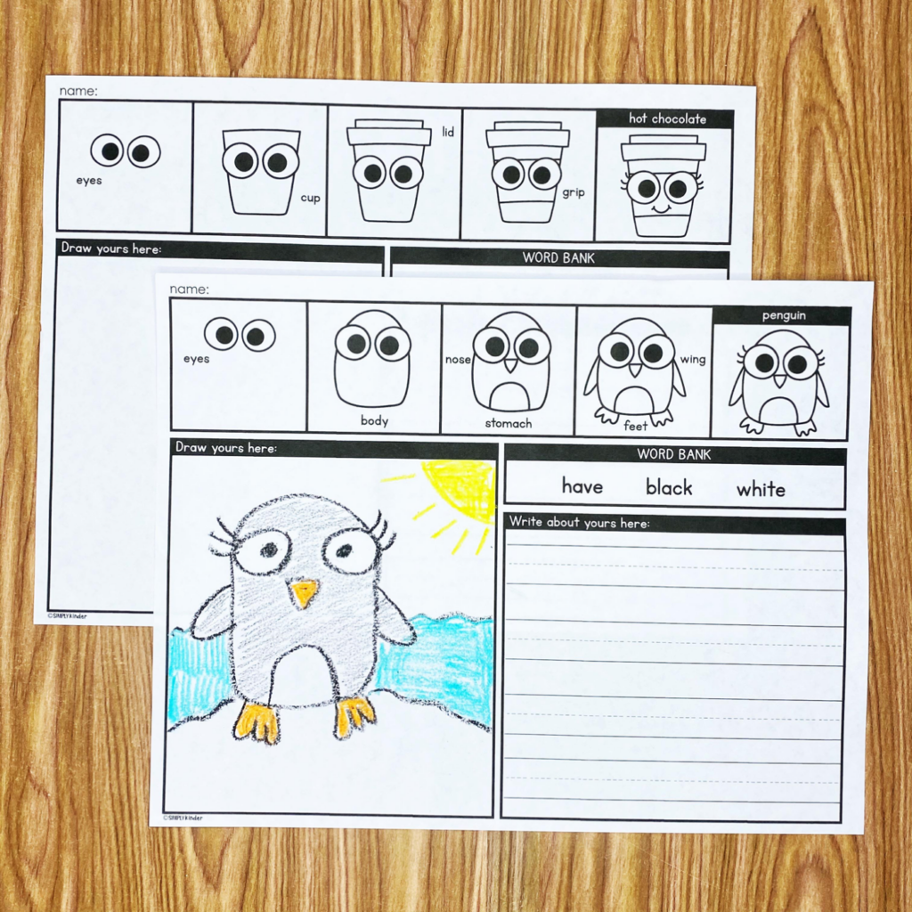 Winter Digital Directed Drawings (& Print too) - Simply Kinder