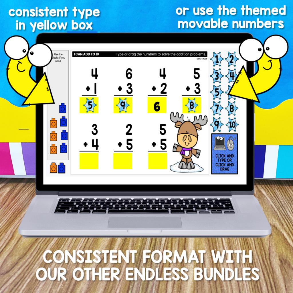 Winter Animals Addition to 10 Digital Activities for Google & Seesaw ...