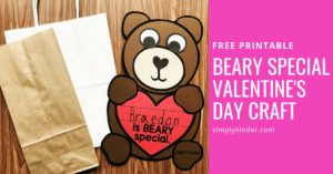 Beary Special Valentine's Day Craft - Simply Kinder