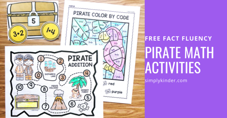 Free Pirate Math Facts Practice - Simply Kinder