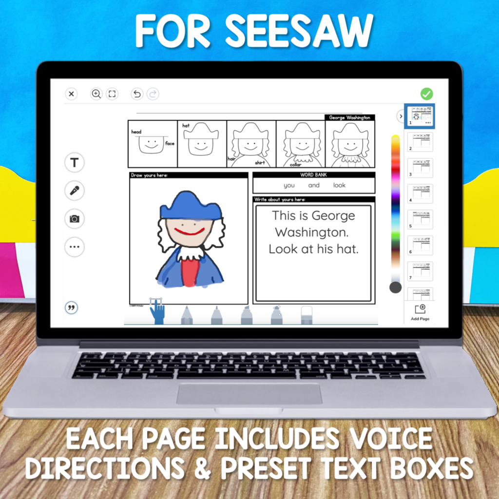 Endless Digital Directed Drawings for Seesaw Google & Print - Simply Kinder