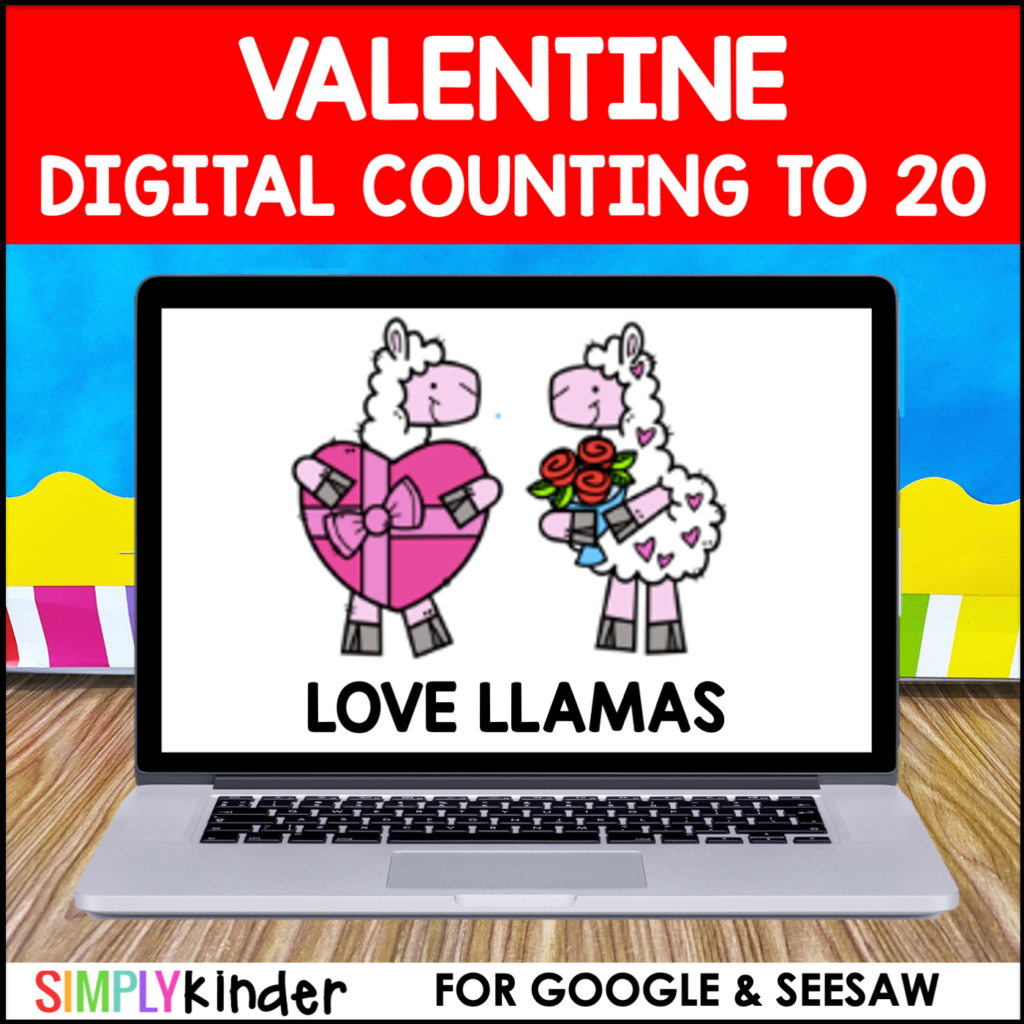 Valentine Counting to 20 for Google and Seesaw - Simply Kinder