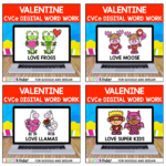 Valentines CVCe Digital Word Work for Google and Seesaw - Simply Kinder