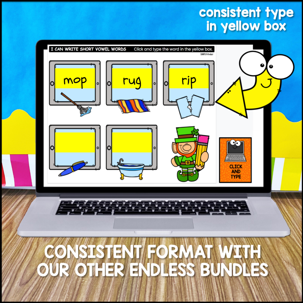 Endless Digital CVC Word Work for Google & Seesaw - Simply Kinder