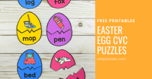 Easter Egg CVC Puzzles - Free Download - Simply Kinder