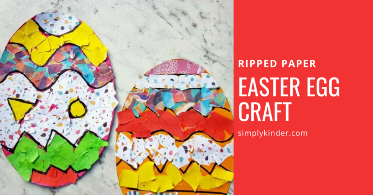 Ripped Paper Easter Egg Collage - Simply Kinder