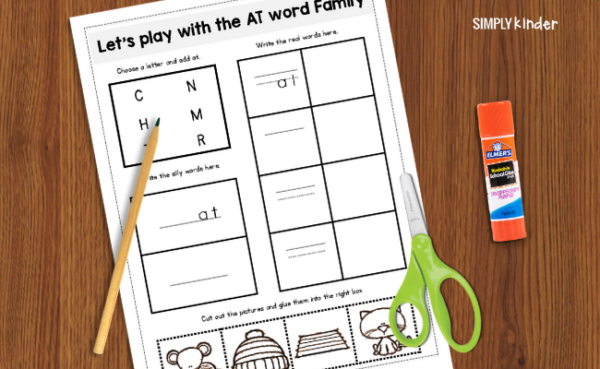FREE Word Family Worksheets For Kindergarten - Simply Kinder