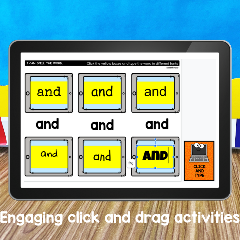 Free Digital Sight Words Activities for Kindergarten - Simply Kinder