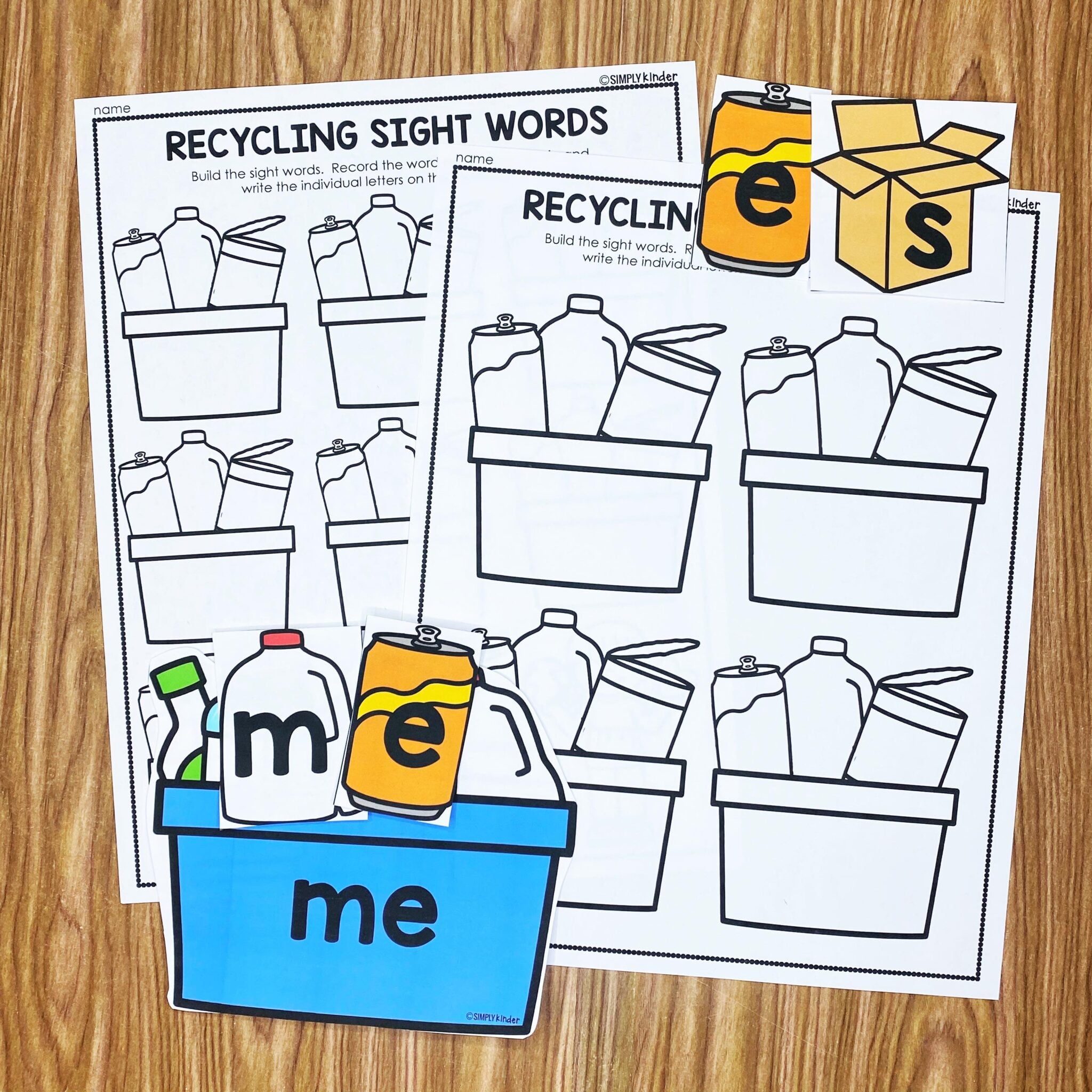 Recycling Sight Words - Simply Kinder