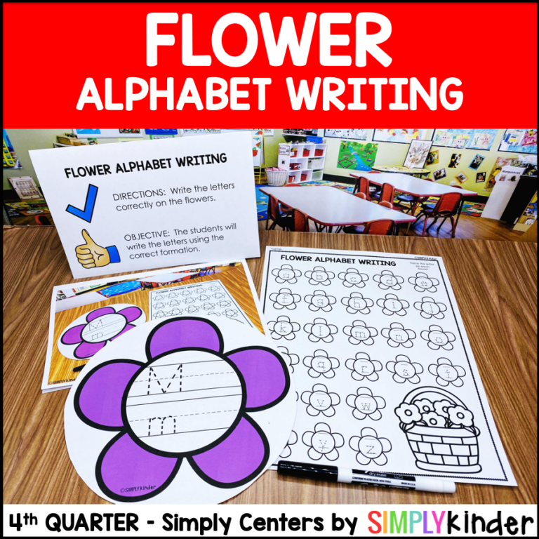 Flower Alphabet Writing Center - Simply Kinder