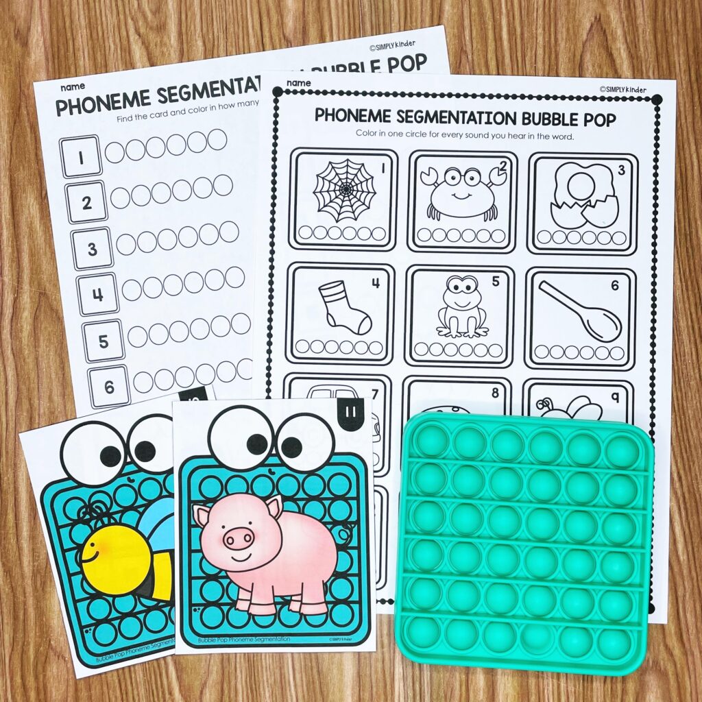 Bubble Pop Phoneme Segmentation Center - Simply Kinder