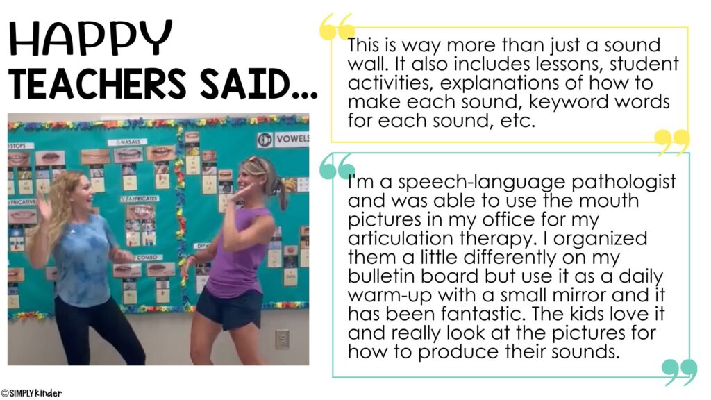 Kindergarten Sound Wall with Mouth Pictures, Labels, Locks, Science of ...